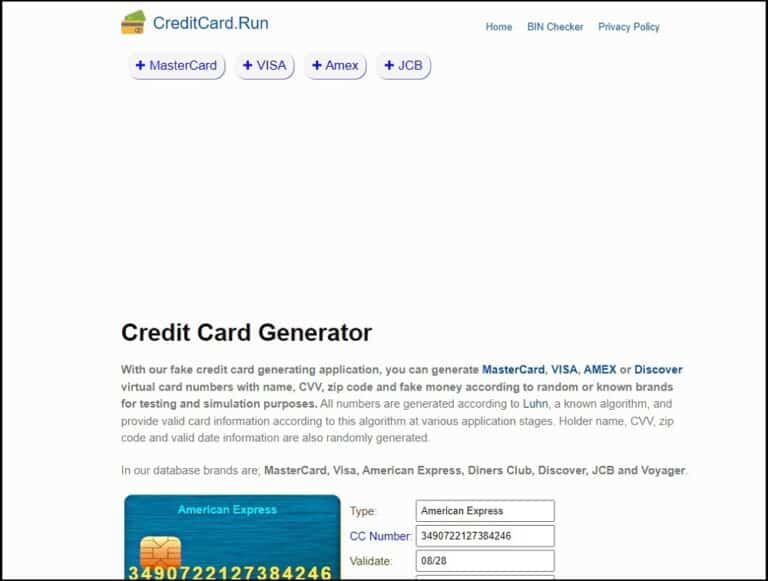 10 Best {Free/Valid} Credit Card Generators & Validators (2024) | Best ...