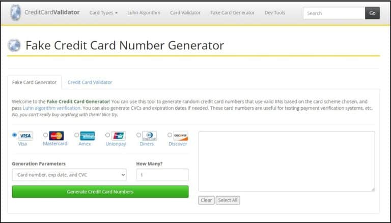 10 Best {Free/Valid} Credit Card Generators & Validators (2024) | Best ...
